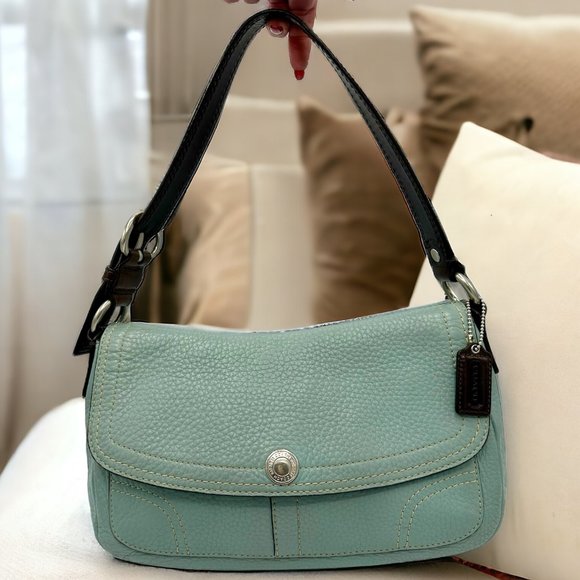 Coach | Bags | Saley2k Vintage Coach Chelsea Light Blue Pebbled Leather ...